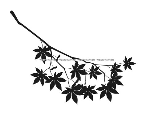 Tree Branch SVG Tree Branch Cut File Tree Branch DXF Tree Etsy