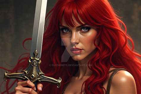 Red Sonja 4 Beautiful Woman With Her Sword By Guymonite On Deviantart