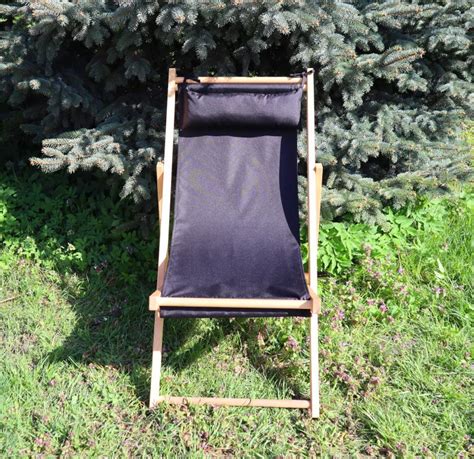 ᐉ Шезлонг для дачі Чорний КШ 018 • Краща ціна в Києві Україні