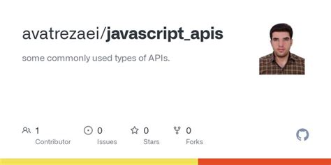 Avat Rezaei On Linkedin Github Avatrezaeijavascriptapis Some