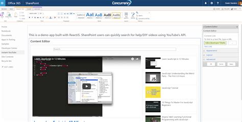 React In Sharepoint Concurrency