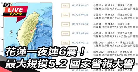 花蓮一夜連6震！最大規模52│live線上直播│三立新聞網 Setncom