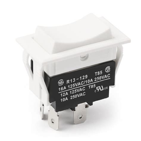 ROCKER SWITCH CARLING PIN ON OFF ON DPDT A BLACK