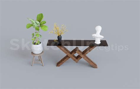 12731 Free Sketchup Console Table Model Download