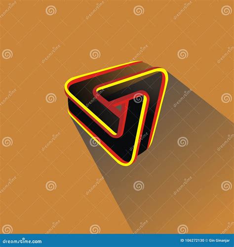 Unique Triangle Stock Illustration Illustration Of Illusion 106272130