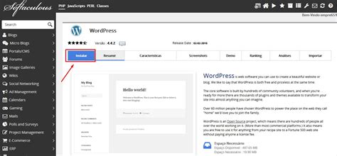 Instalação fácil do WordPress usando Softaculous Central de Ajuda WEEZY
