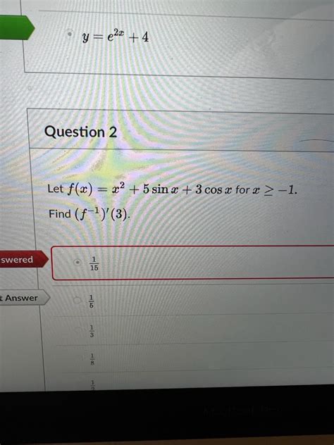 solved y e2x 4 question 2 let f x x2 5sinx 3cosx for x≥−1