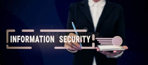 Writing Displaying Text Information Security Word Written On Infosec