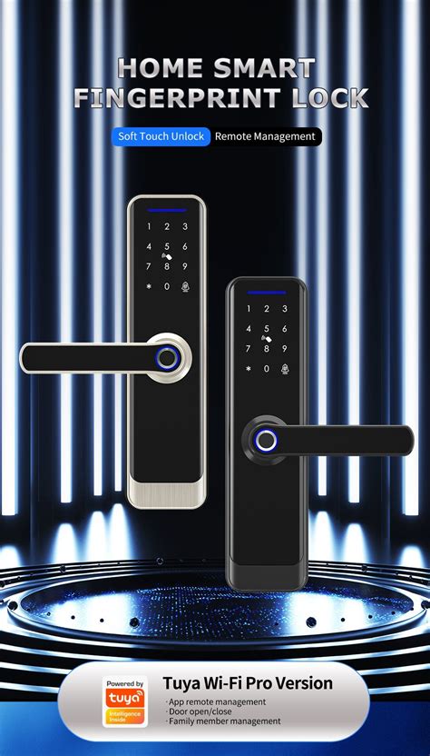 Fingerprint Electric Handle Tuya Smart Home Door Biometric Fingerprint Lock Pin Code Lock And