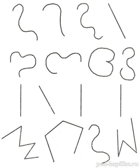 Задание по геометрии для детей 5 6 лет Обведи в каждом ряду лишнюю линию Объясни чем она