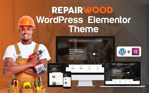 Repairwood Service Elementor One Page Wordpress Theme