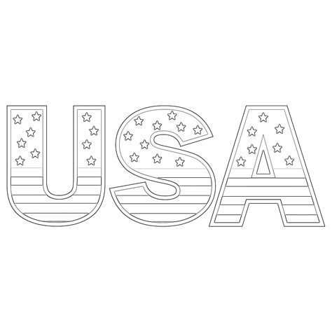 American Coloring Page