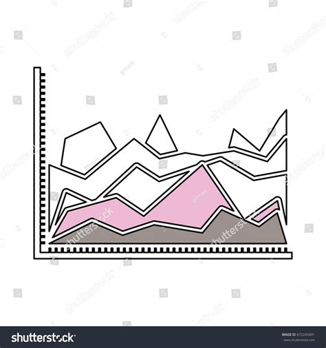Silhouette Color Sections Statistical Graphs Shape เวกเตอร์สต็อก ปลอด