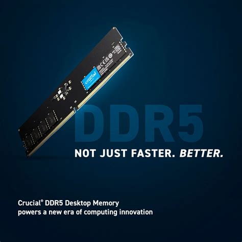 Crucial Cl40 64gb 4800mhz Ram Ddr5 2x32gb 1399 Dkk