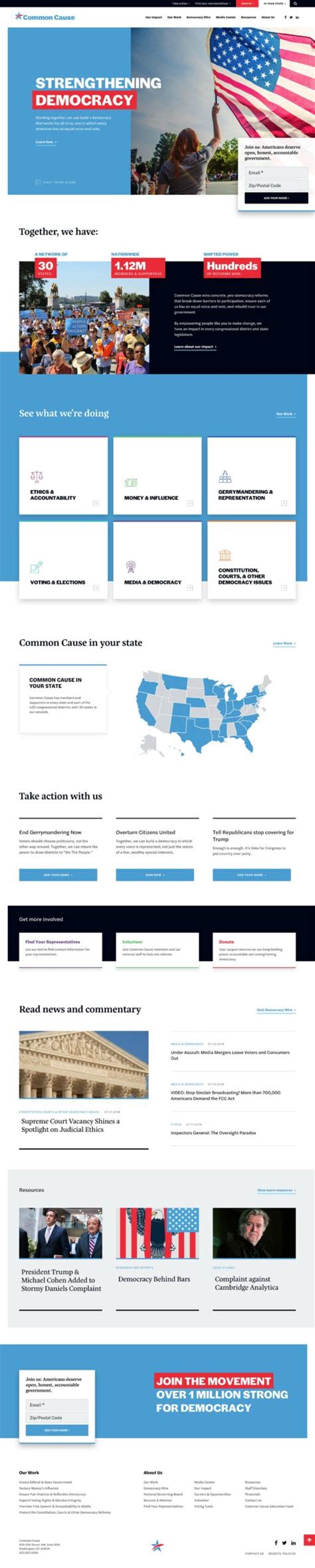 Common Cause Wordpress Examples
