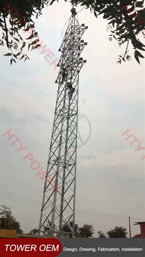 Hty Factory Tower Oem Double Circuits 33kv Power Transmission Angle