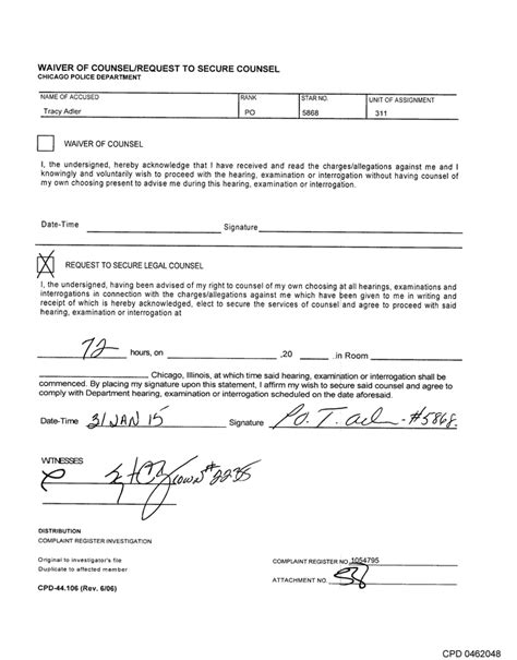 Crid 1054795 Waiver Of Counselrequest To Secure Counsel Documentcloud
