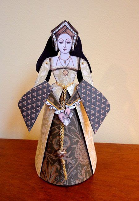 Assembled Tudor Era 3d Paper Doll In Green And By Sanfairyanndolls 2450 Paper Dolls