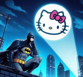 2 2 Batman And Hello Kitty Matching Pfp