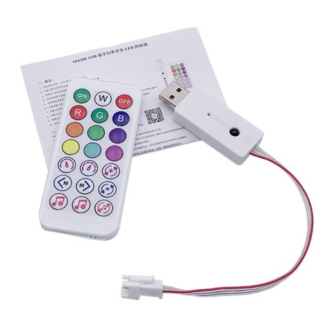 Mua TOPXCDZ WS2812B Controller USB Plug Mini Bluetooth Music App Controller IR 21 Keys For