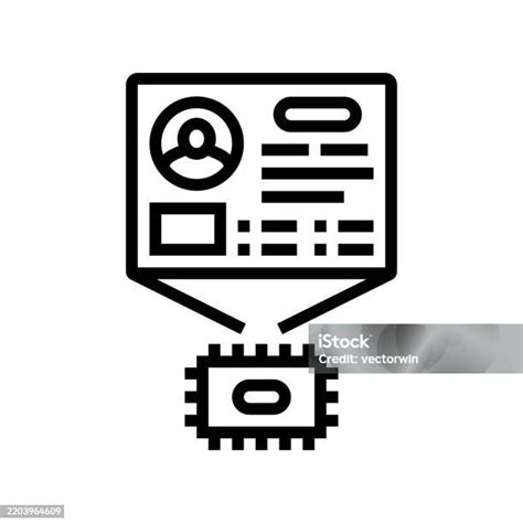 마이크로 칩과 개인화 된 데이터 라인 아이콘 벡터 일러스트 레이 션 0명에 대한 스톡 벡터 아트 및 기타 이미지 0명 나노의학 데이터 Istock