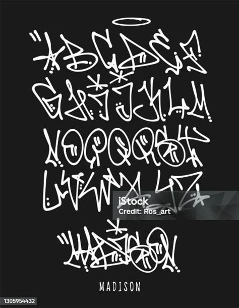 스트리트 그래피티 태그 글꼴 필기 타이포그래피 벡터 일러스트레이션 힙합 문화에 대한 스톡 벡터 아트 및 기타 이미지 힙합