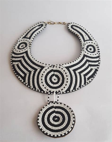 Leather Beaded Necklace Necklaces For Women Bib Neacklace Etsy