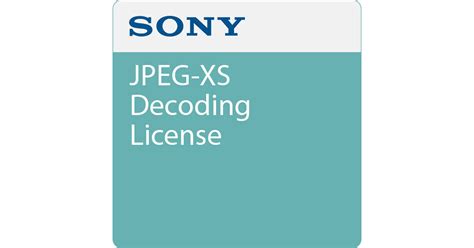 Sony Bvml Jd10 Jpeg Xs Decoding License For Trimaster Bvml Jd10