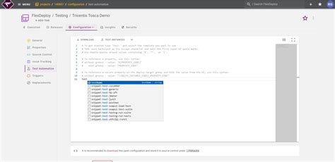 integrating tricentis tosca dex with flexdeploy for test automation