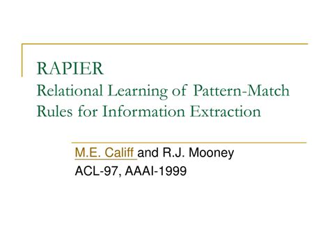 Ppt Efficient Information Extraction Through Machine Learning Techniques Powerpoint