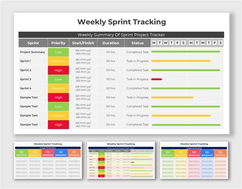 Weekly Sprint Tracking Powerpoint And Canva Templates