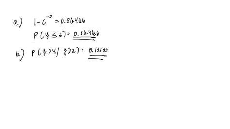Solved Suppose Y Is A Continuous Random Variable That Has An Exponential Distribution With