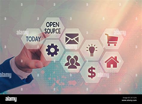 Conceptual Hand Writing Showing Open Source Concept Meaning Contains