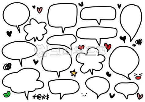 말풍선 대화 소통 대화창 풍선 사진이미지일러스트캘리그라피 베리메리트리작가