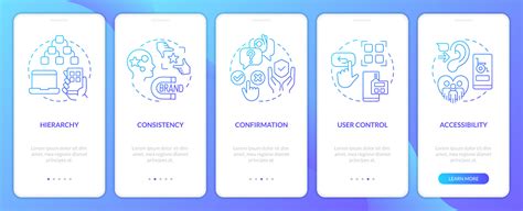 User Experience Design Guide Blue Gradient Onboarding Mobile App Screen