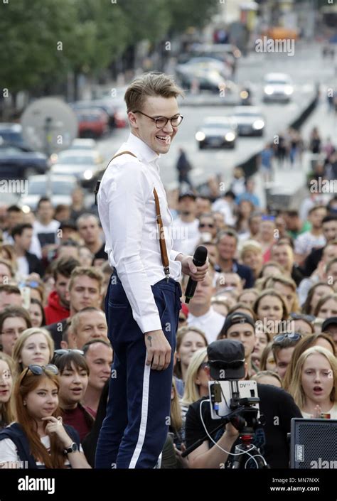 Prague Czech Republic 14th May 2018 Czech Singer Mikolas Josef Performs During His Show In