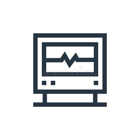 Ekg Monitor Vector Icon Ekg Monitor Editable Stroke Stock Vector Illustration Of Life