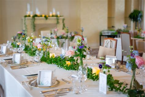 【会場装花】人気の流しテーブル 披露宴 花 テーブル 装花 会場 装 花