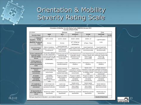 Severity Rating Scale