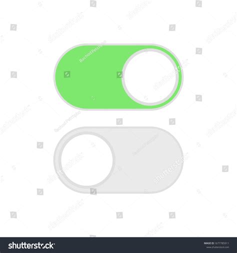 Toggle Button Switch Slider Vector Web Stock Vector Royalty Free