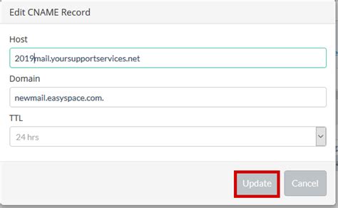 Edit Support Services Cname Records Dns