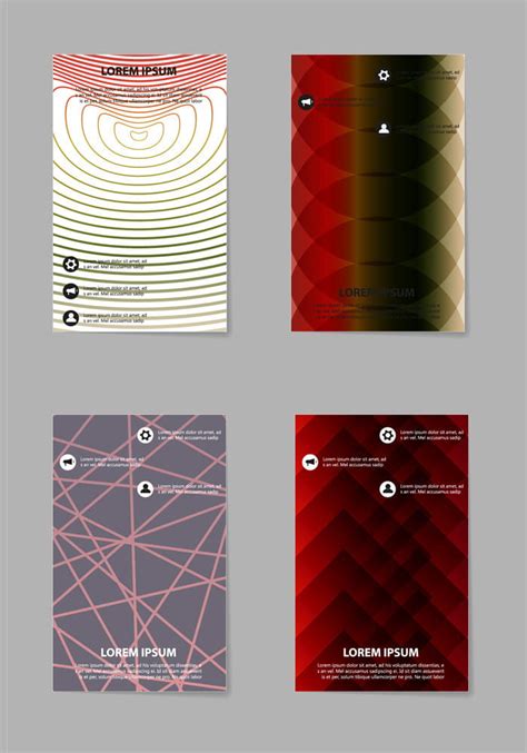 템플릿 디자인 레이아웃 브로셔 기하학적 벡터 Eps Ai Uidownload