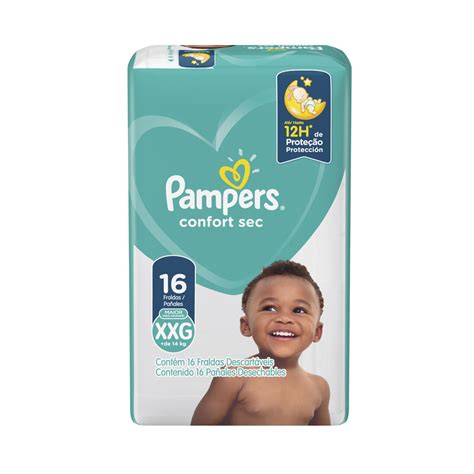 Fralda Pampers Confort Sec Xxg 16 Unidades