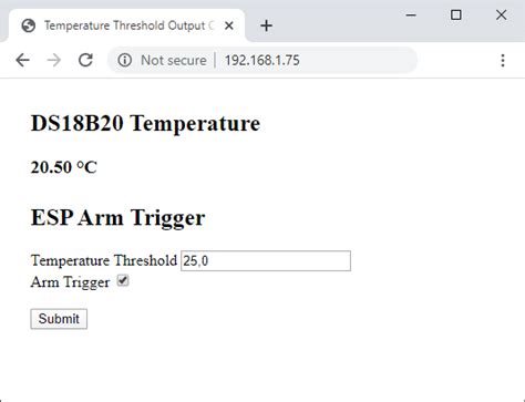 Esp Esp Thermostat Web Server Control Output Based On