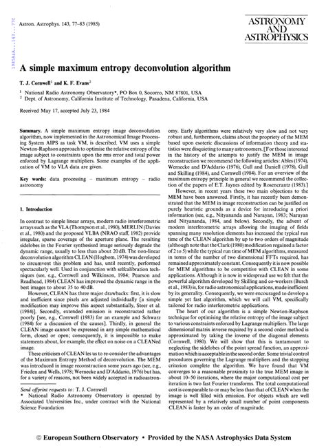 pdf a simple maximum entropy deconvolution algorithm