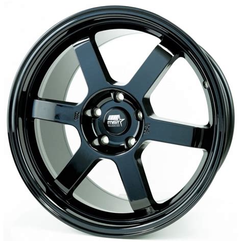 Staggered Full Set Mst Flow Formed Time Attack Gloss Black