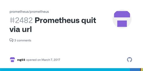 Prometheus Quit Via Url · Issue 2482 · Prometheusprometheus · Github