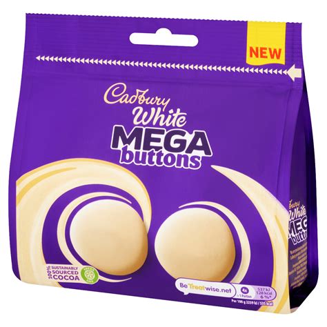 Cadbury White Mega Buttons 192g One Stop