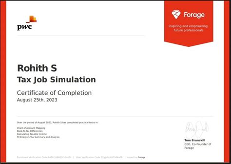 Rohith S On Linkedin Pwc Pwc Forage Pwcindia Forage