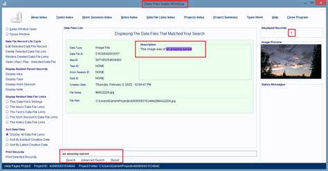 Linking Computer Files To Task And Subtask Records
